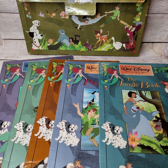 Other | Vtg The Walt Disney Treasure Chest Book Collection Lot Of 5 Big ...